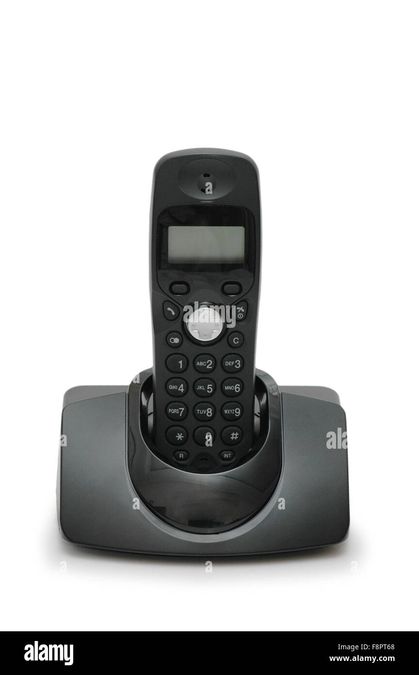 Office phone isolated on the white background Stock Photo - Alamy