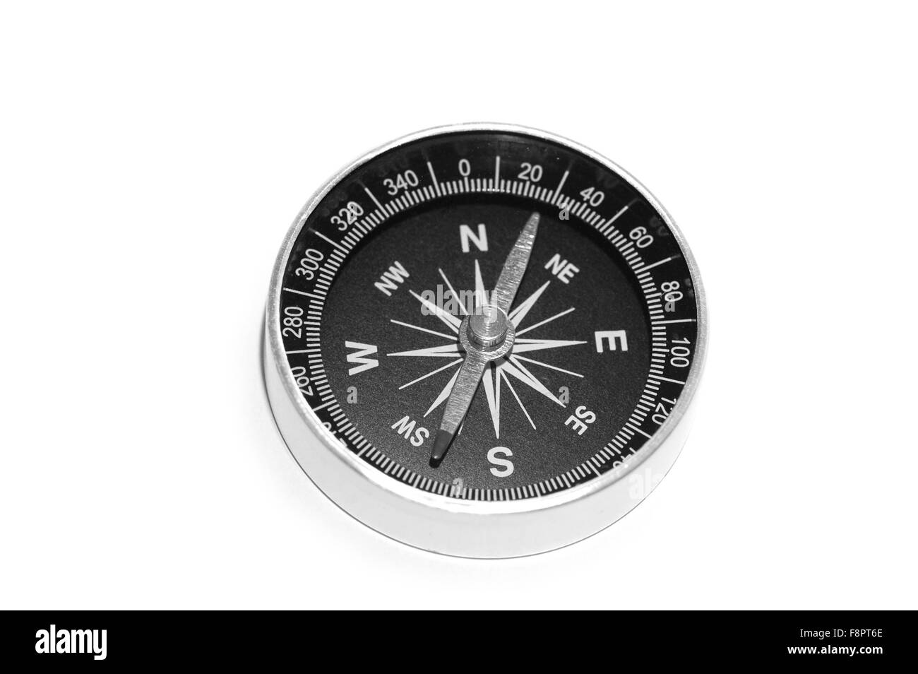 Compass pointing north map Cut Out Stock Images & Pictures - Alamy