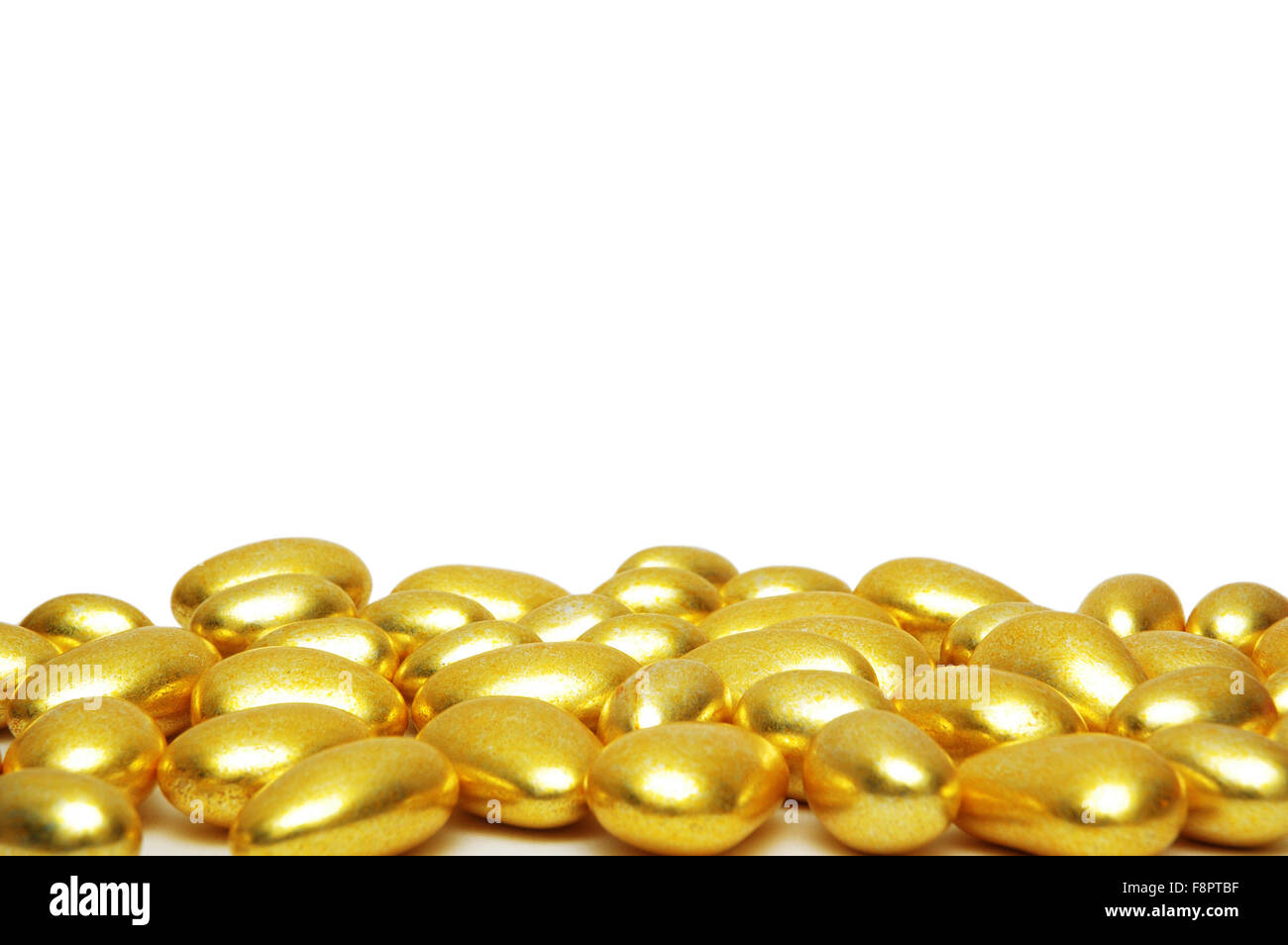 Golden shapes isolated on the white background Stock Photo - Alamy