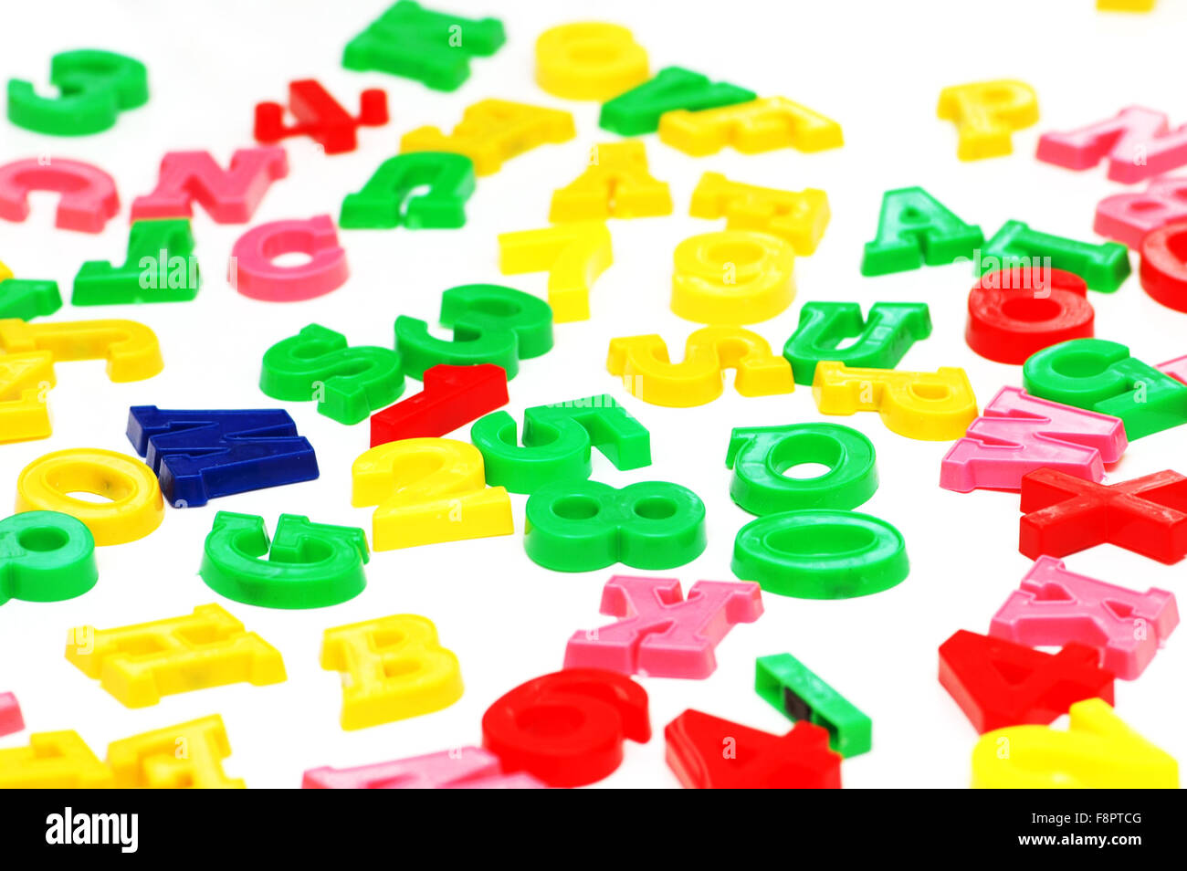 Various letters and digits on the white board Stock Photo - Alamy