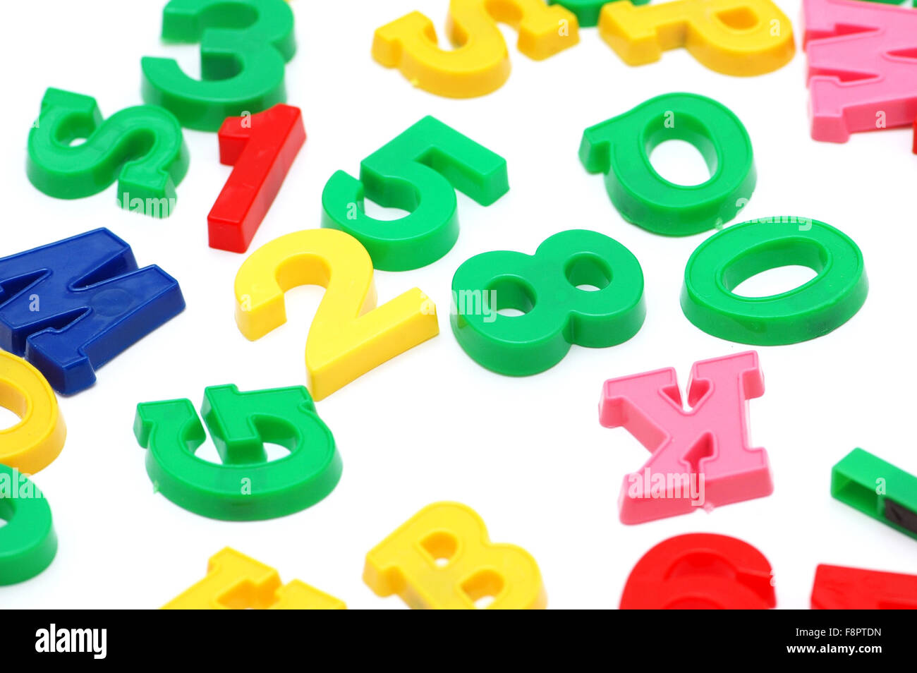 Various letters and digits on the white board Stock Photo - Alamy