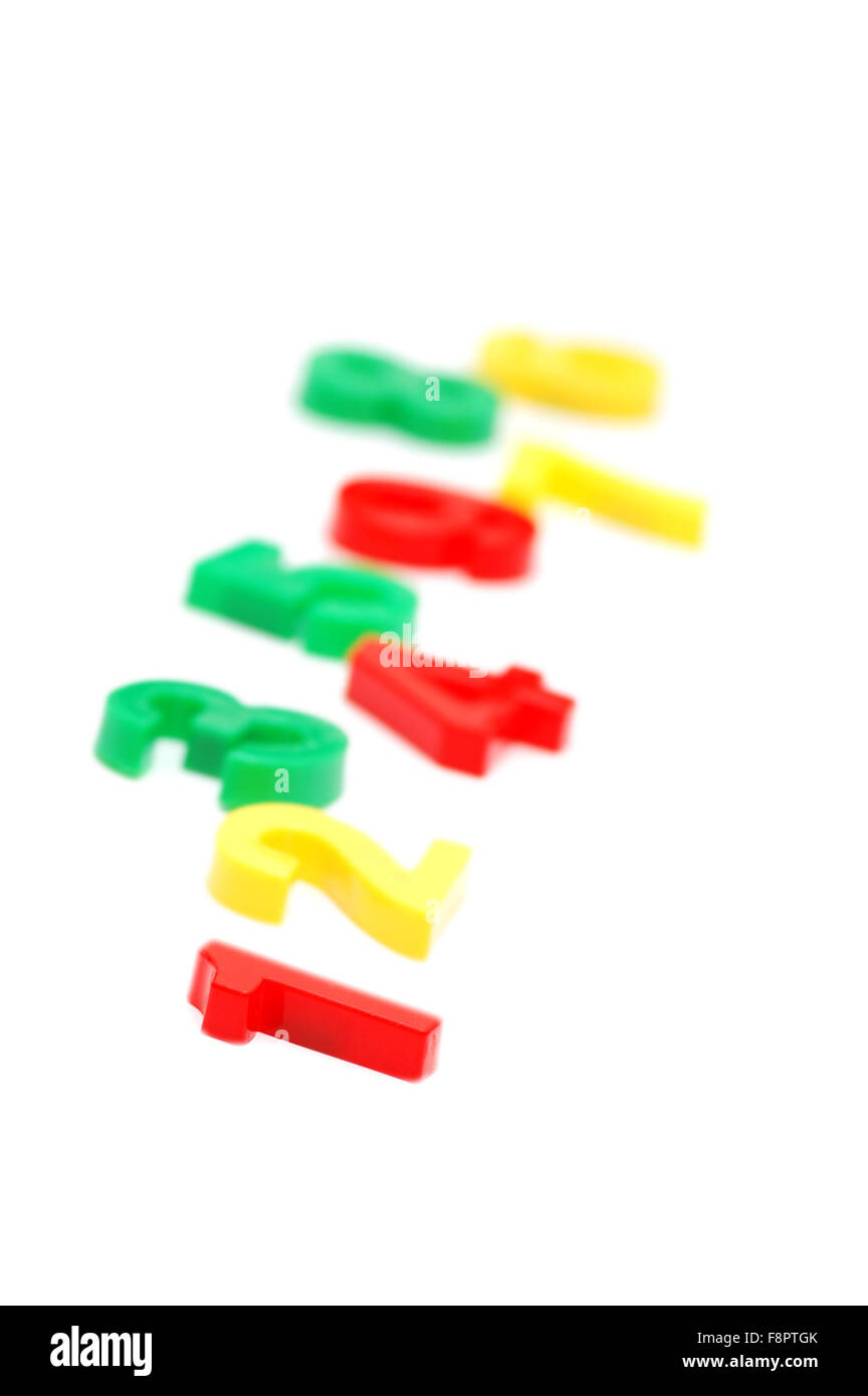 Various digits isolated on the white background Stock Photo - Alamy