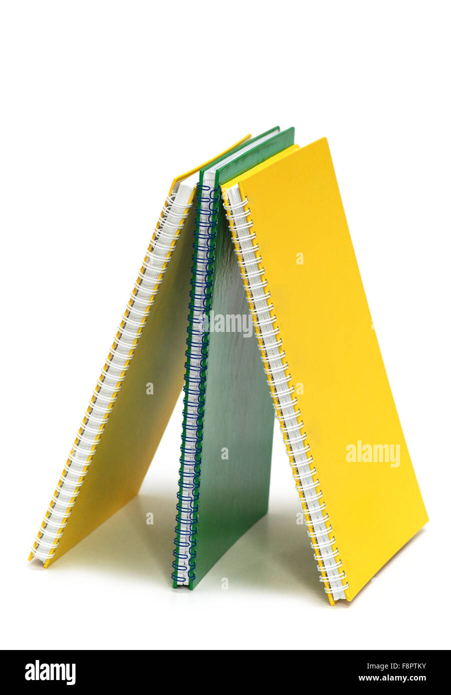 Three binder books isolated on the white Stock Photo - Alamy