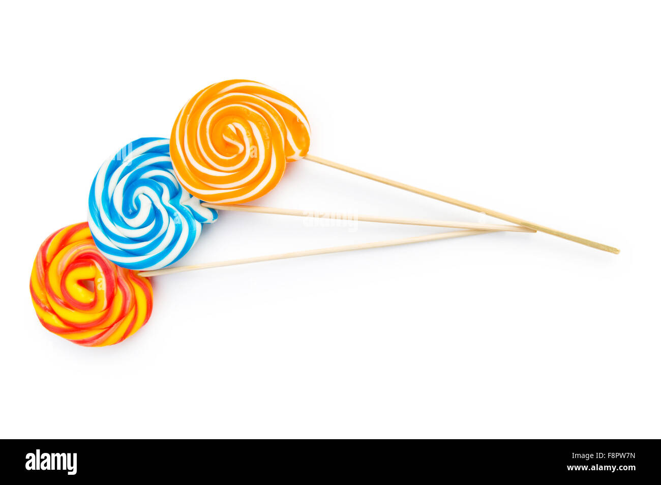 Colourful lollipop isolated on the white background Stock Photo - Alamy