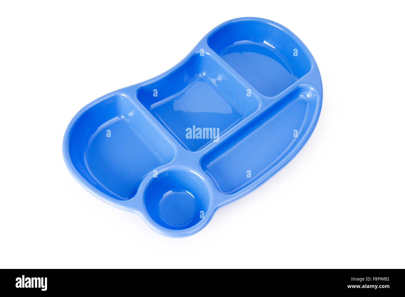 Multi sectional plate isolated on the white background Stock Photo - Alamy