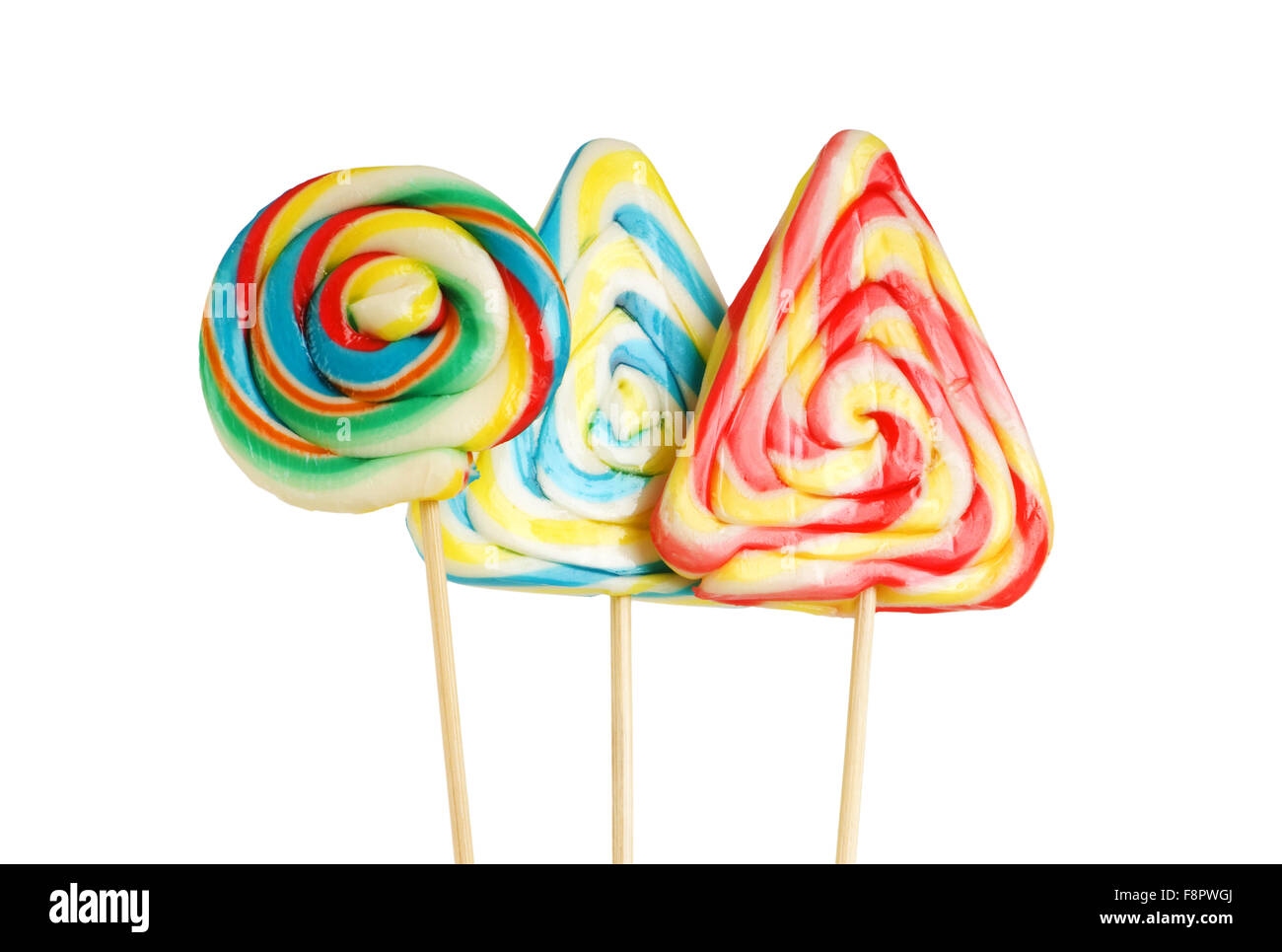 Colourful lollipop isolated on the white background Stock Photo - Alamy