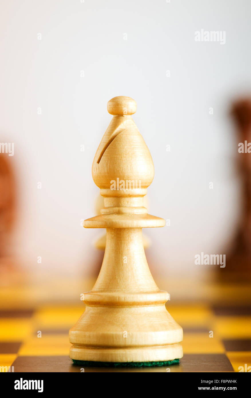 Set of chess figures on the playing board Stock Photo - Alamy