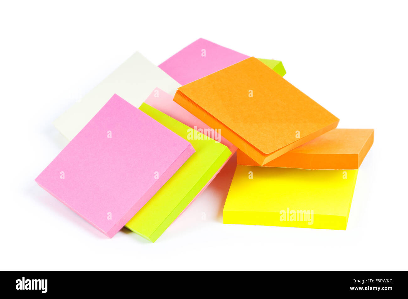 Reminder notes isolated on the white background Stock Photo - Alamy