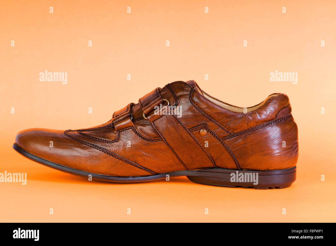 Male shoes isolated on the white background Stock Photo - Alamy