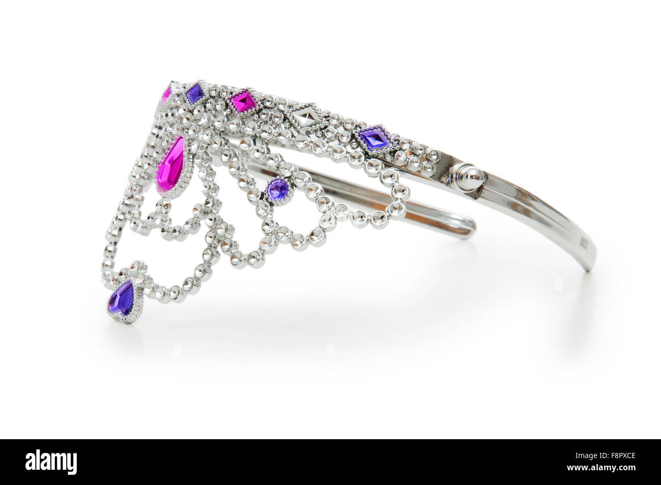 Silver diadem isolated on the white background Stock Photo - Alamy