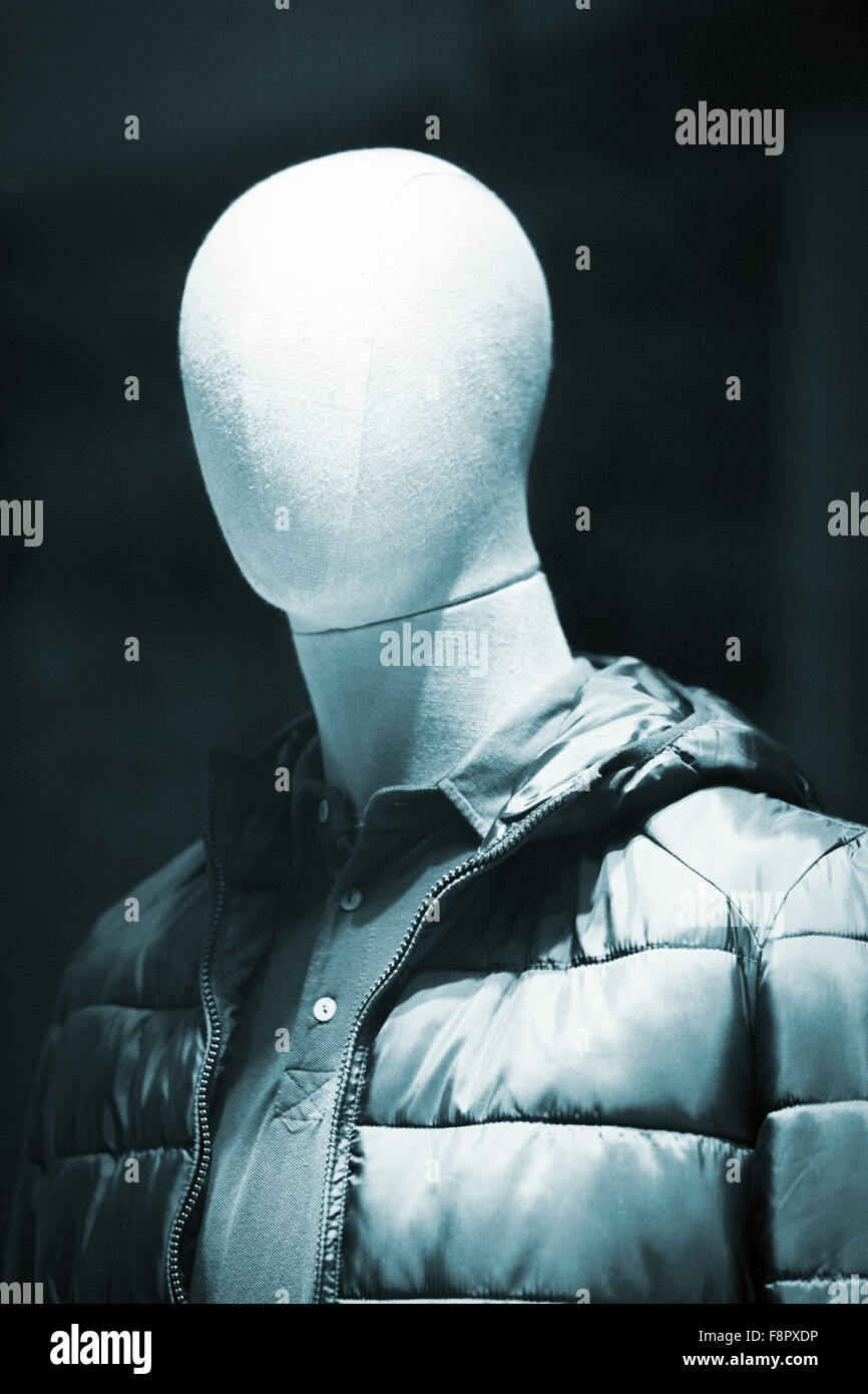 Shop dummy fashion mannequin in department store boutique window ...