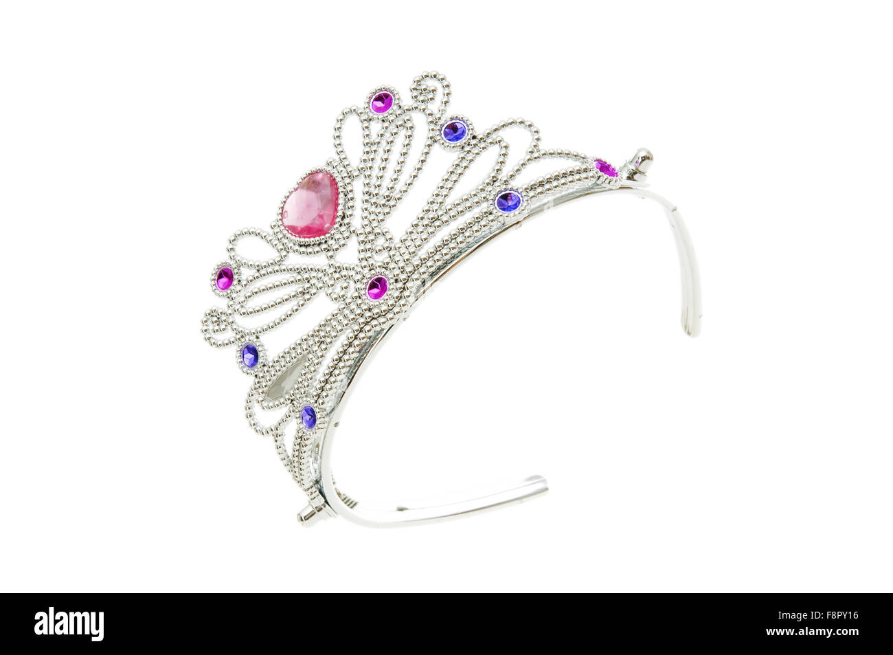 Silver diadem isolated on the white background Stock Photo - Alamy