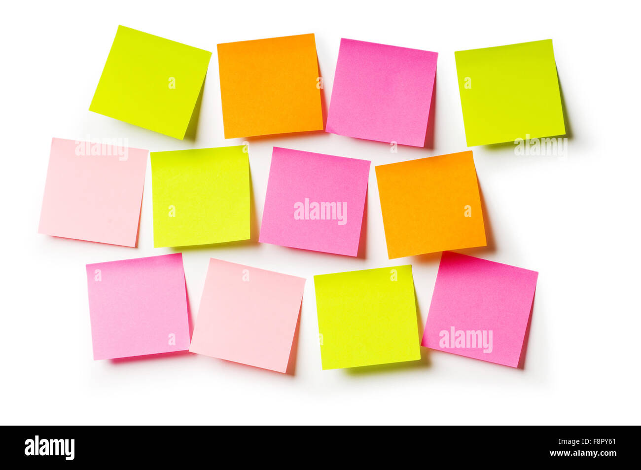 Reminder notes isolated on the white background Stock Photo - Alamy