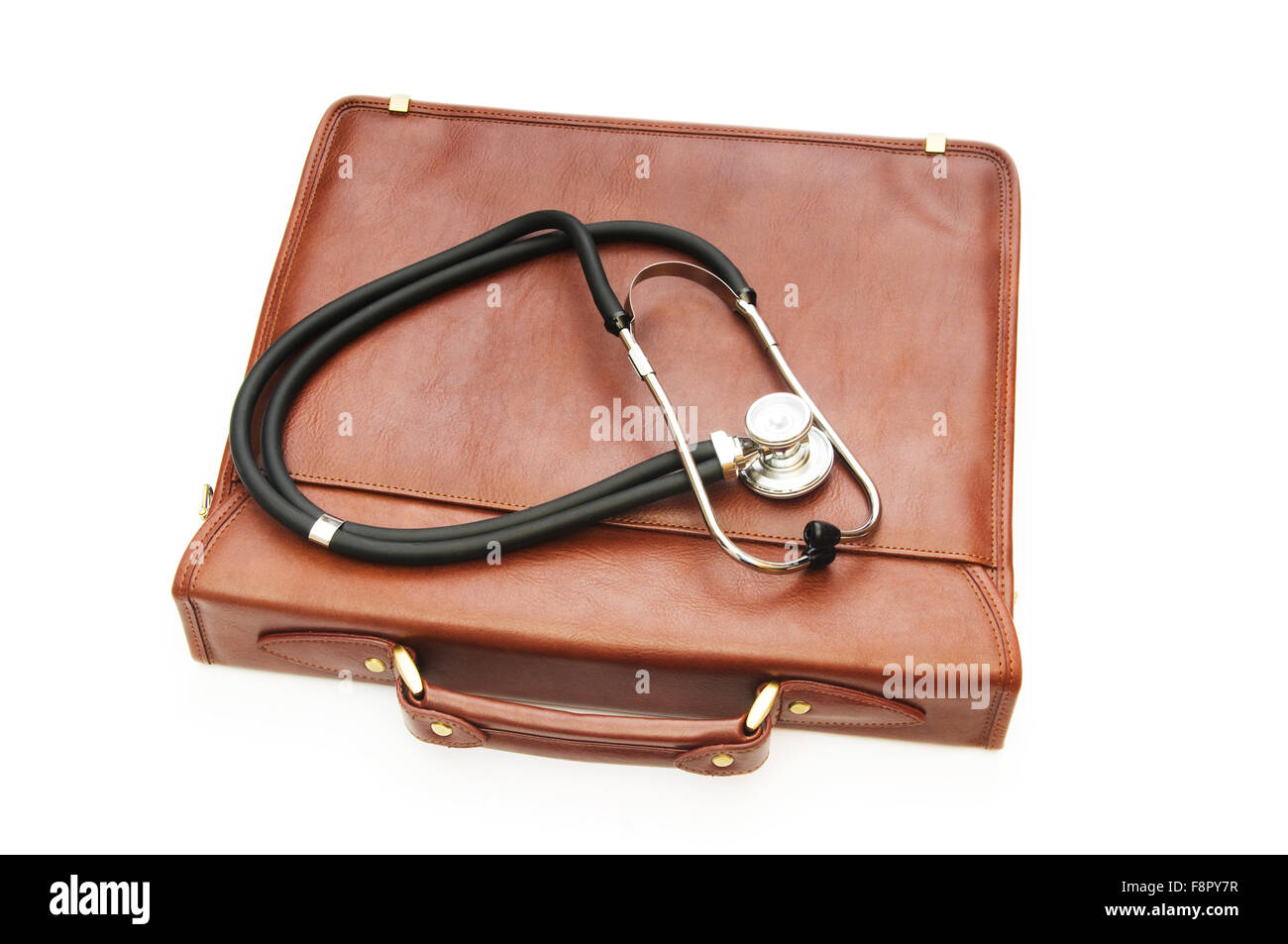 Leather briefcase and stethoscope hi-res stock photography and images ...