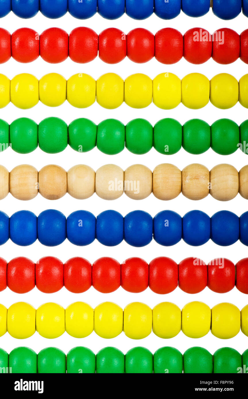 Education concept - Abacus with many colorful beads Stock Photo - Alamy