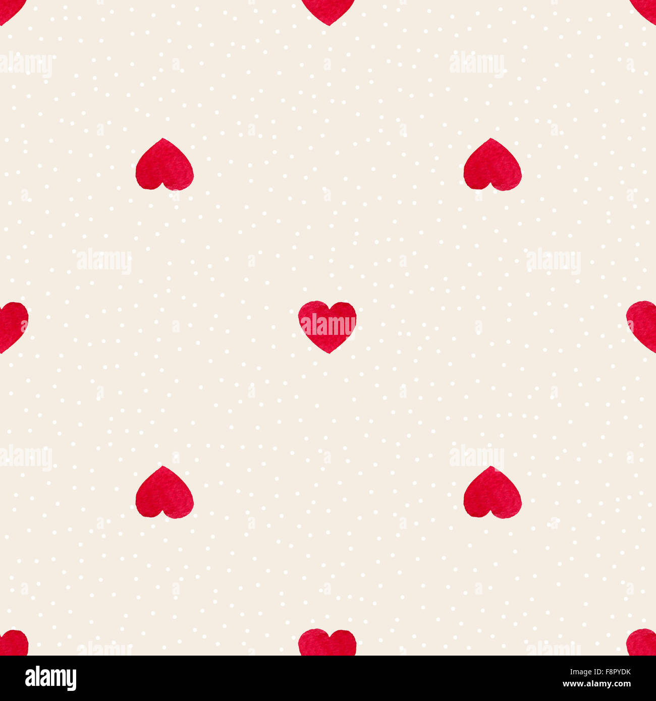 Cute watercolor background Red hearts Stock Photo - Alamy