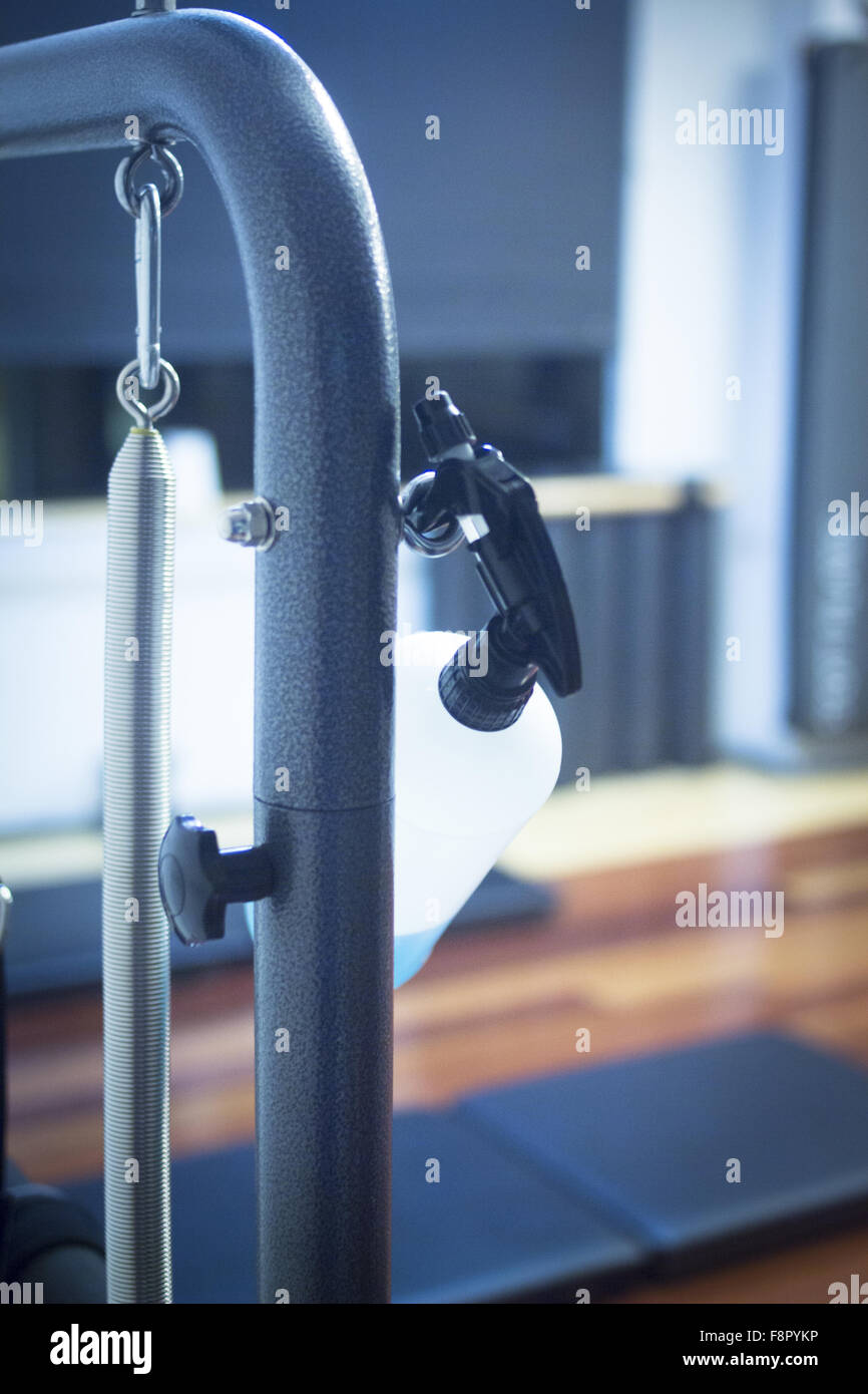 Pilates exercise fitness gym machine in health club to develop strength ...