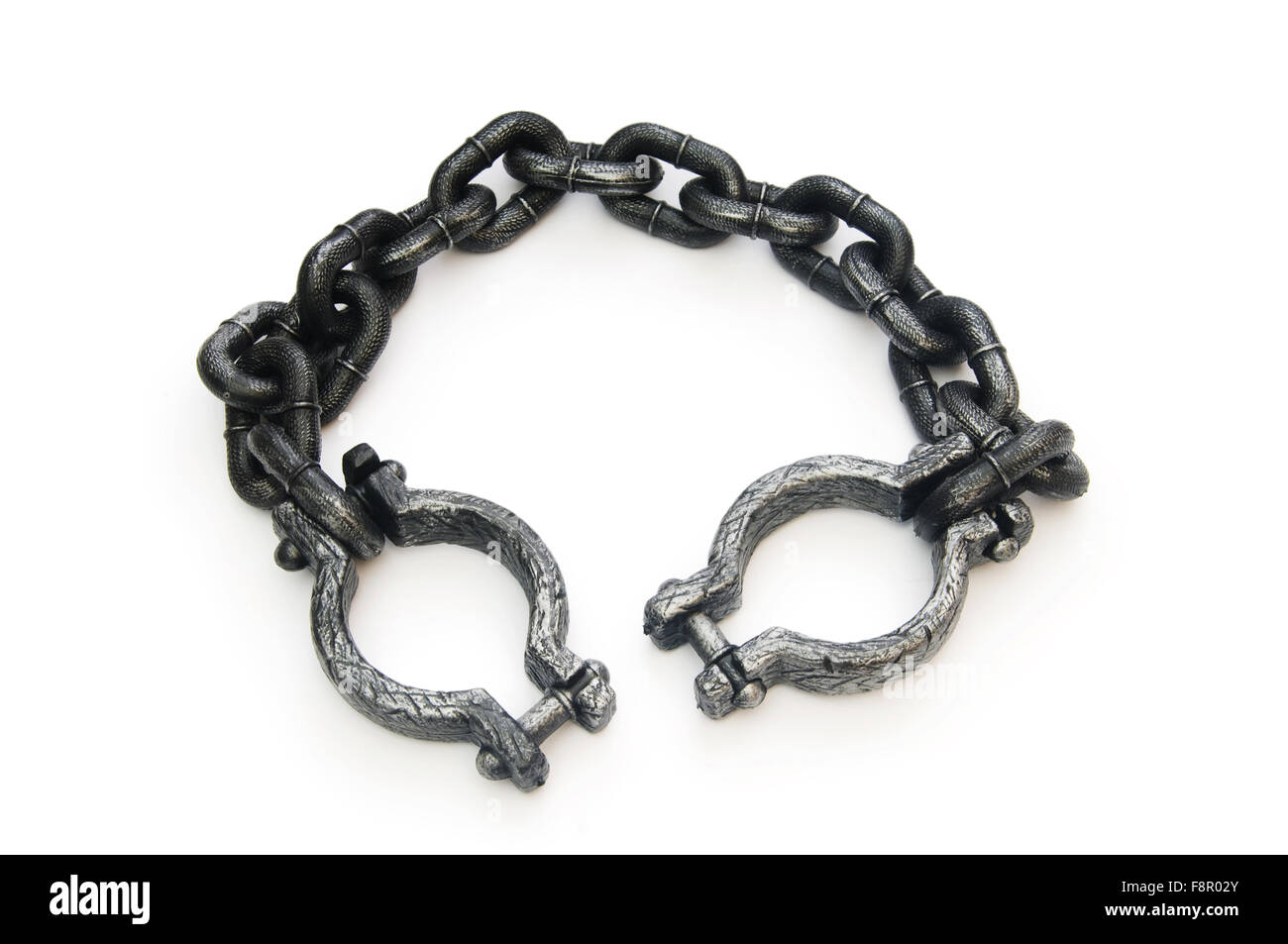 Metal shackles isolated on the white background Stock Photo - Alamy