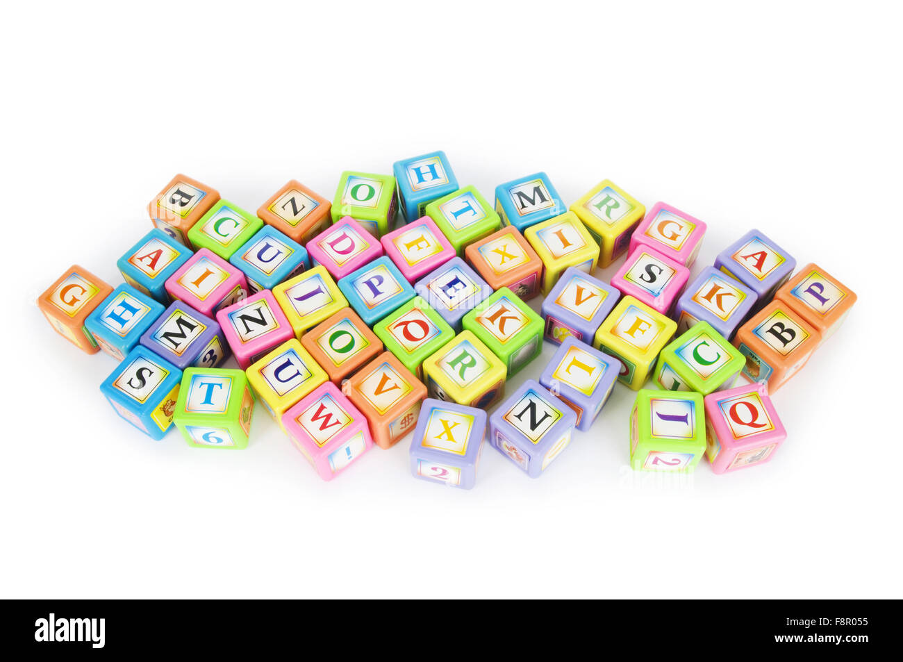 Learning and education concept - pile of alphabet blocks Stock Photo ...