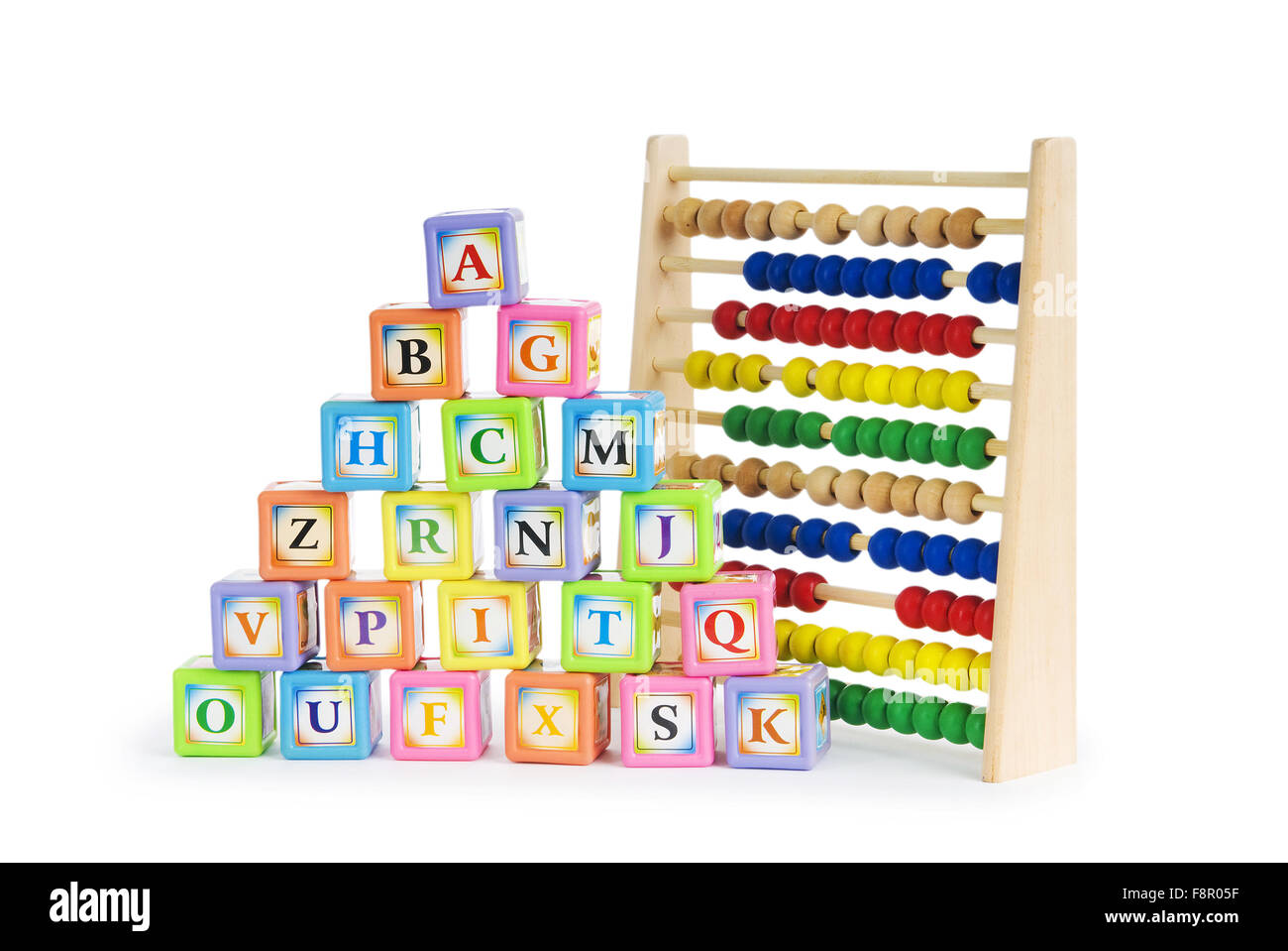 Block alphabet abacus Cut Out Stock Images & Pictures - Alamy