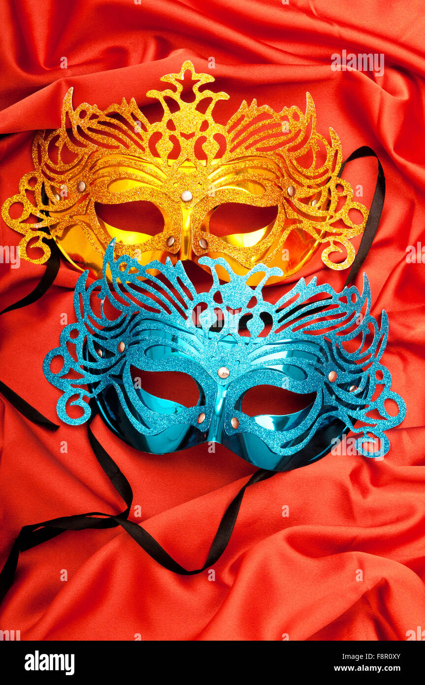 Masks with theatre concept Stock Photo - Alamy