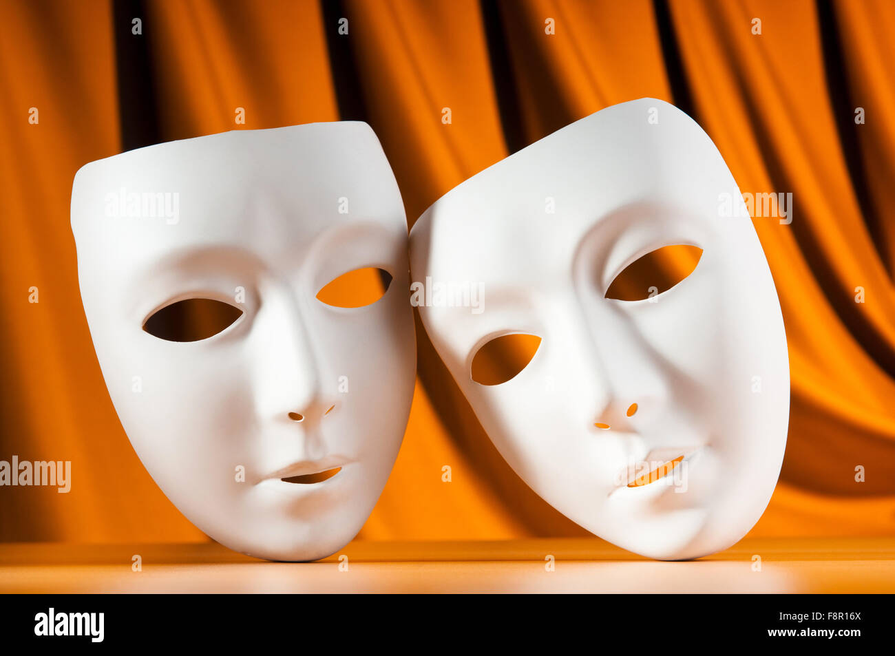 Masks with theatre concept Stock Photo - Alamy