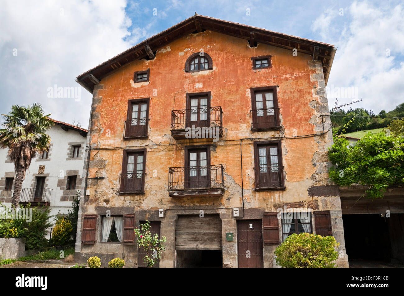 Traditional house in Betelu, Navarra, Spain Stock Photo - Alamy