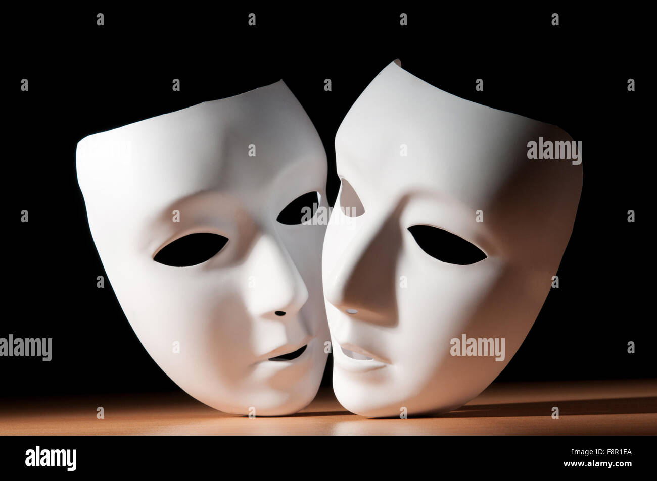 Masks with theatre concept Stock Photo - Alamy