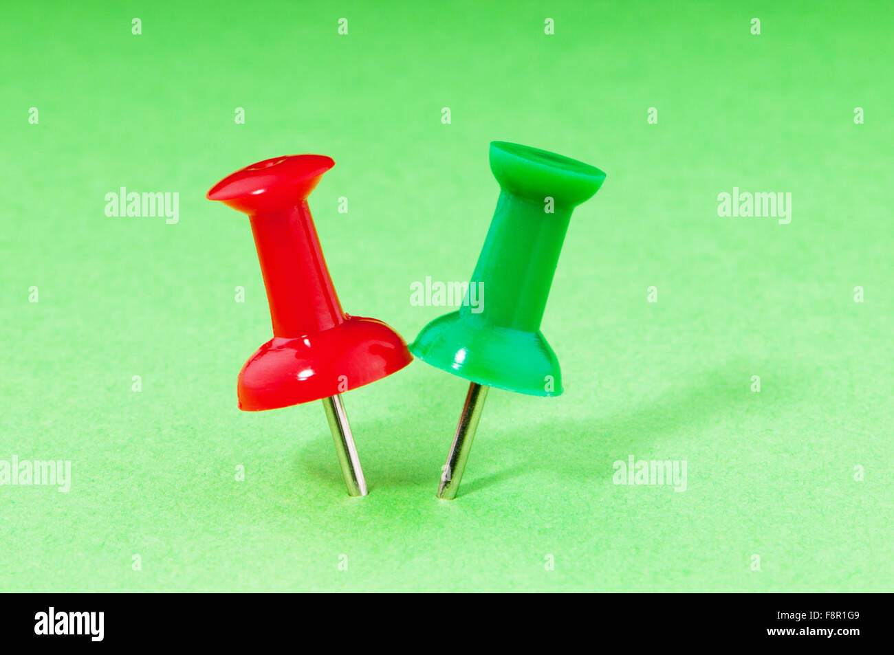 Office pins on the paper Stock Photo - Alamy