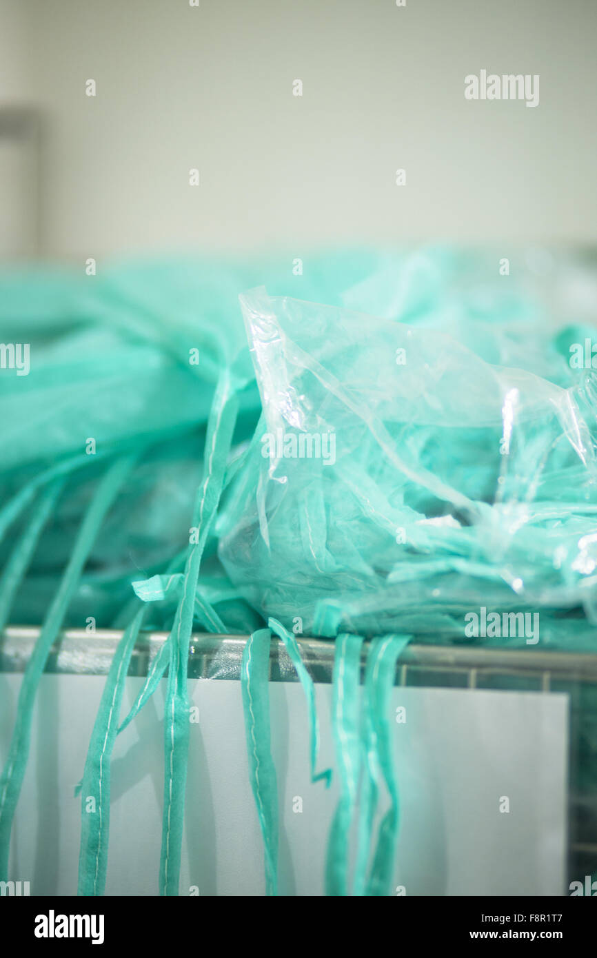 Hospital emergency surgery operating room masks and uniform tunics ...