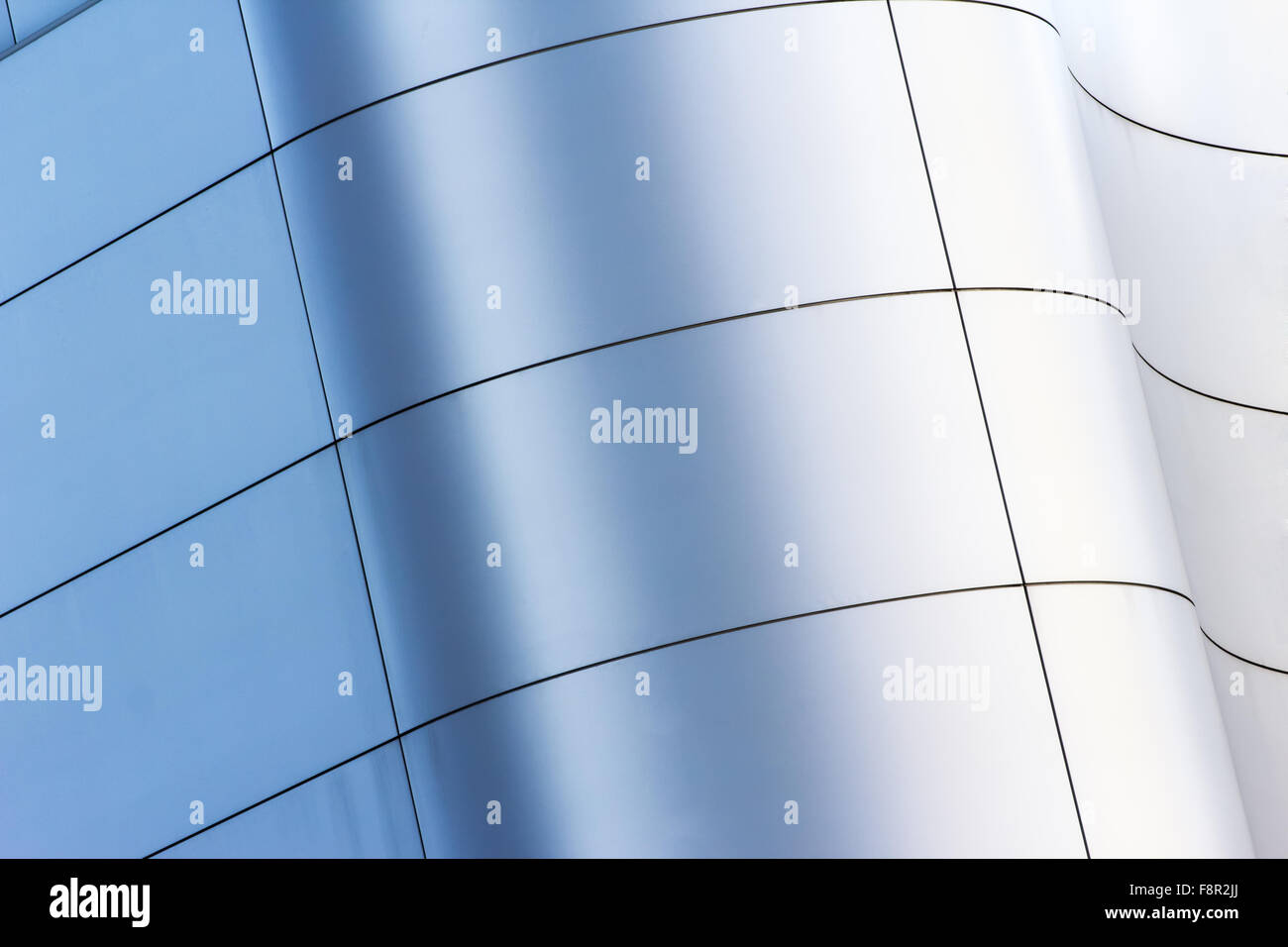 curved facade building in City texture background Stock Photo - Alamy