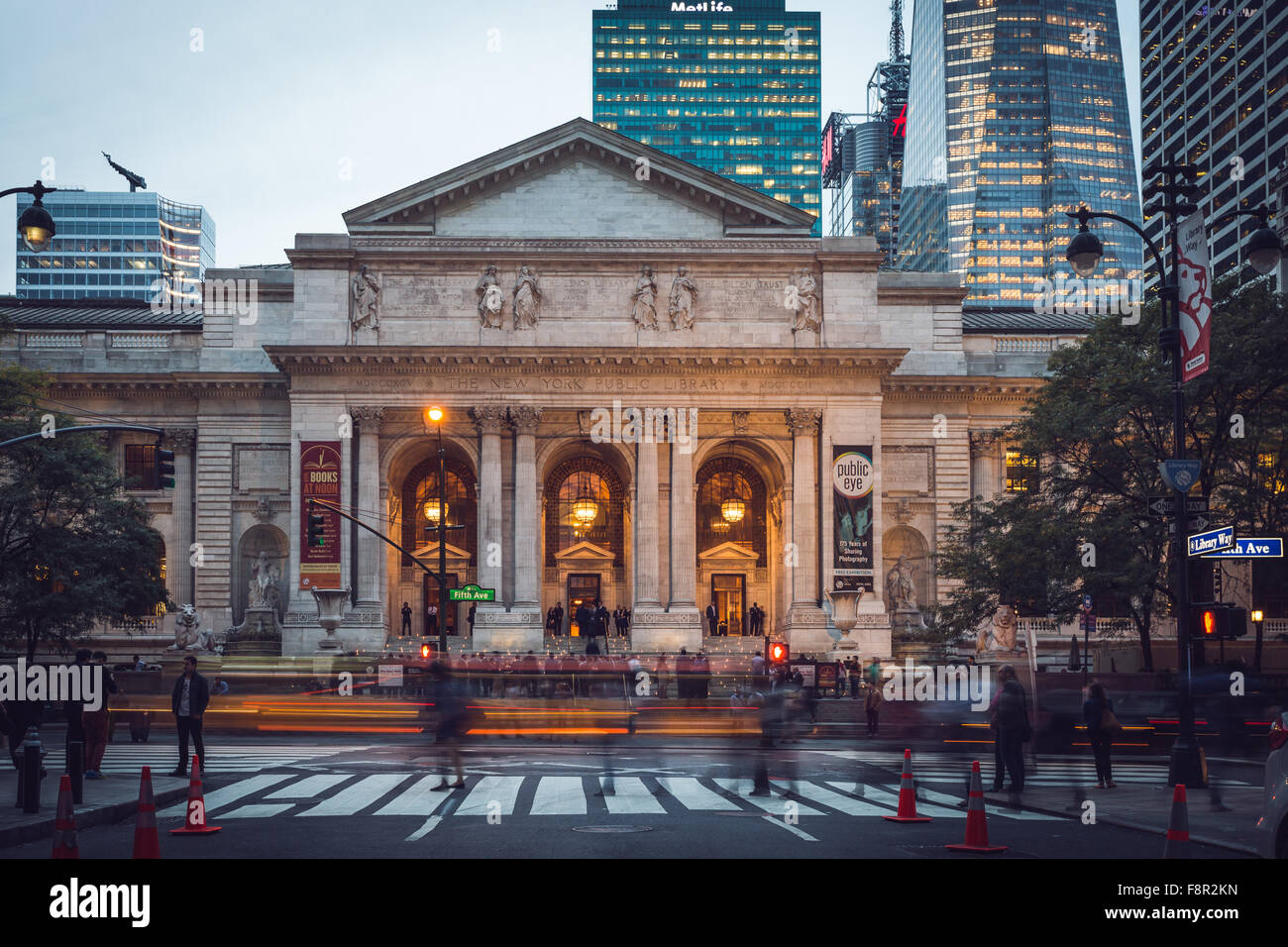 New York - September 26 , Public Library facade , on 26 September 2015 ...