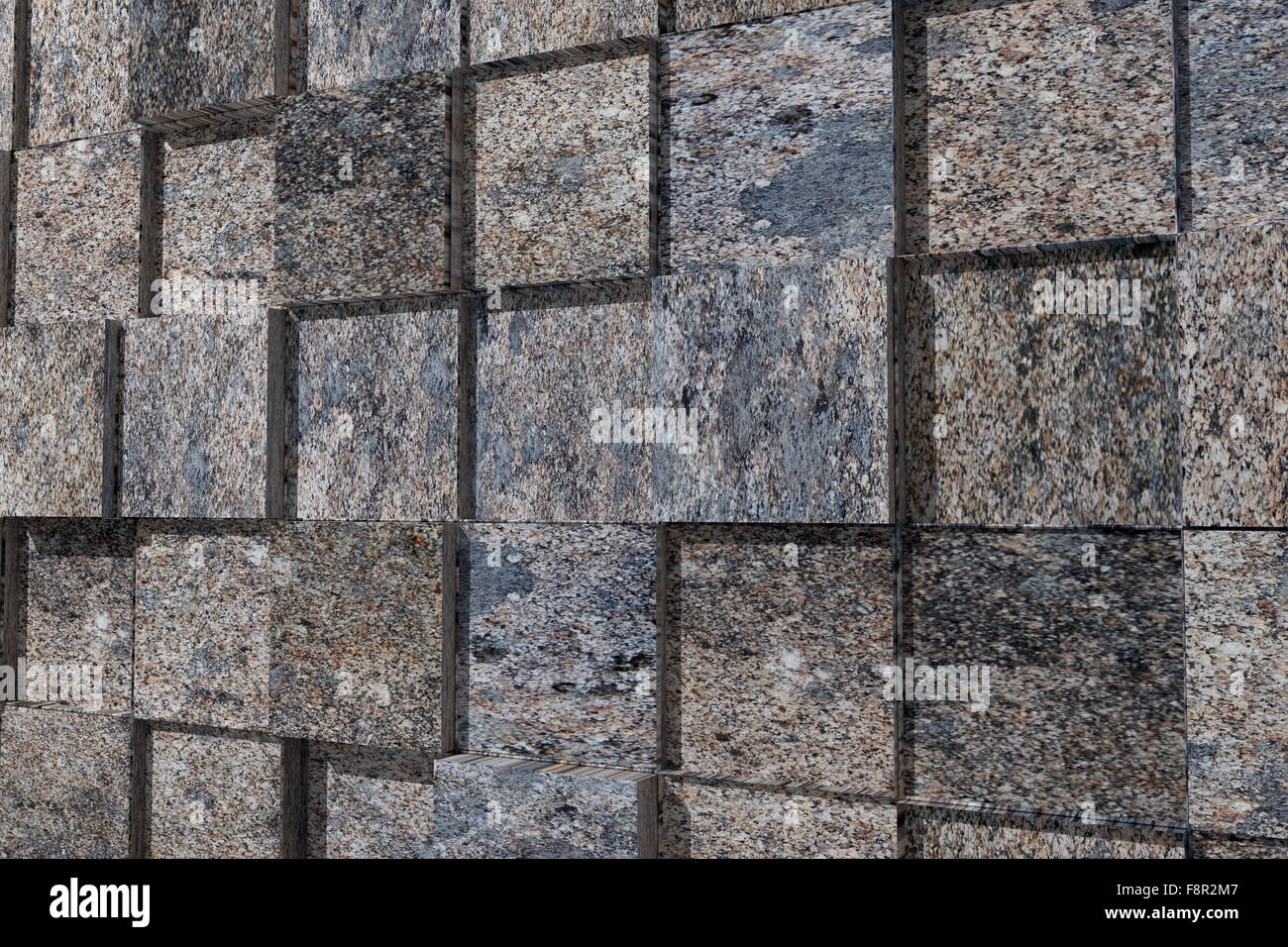3d rendering of a lot of textured stones cubes Stock Photo - Alamy
