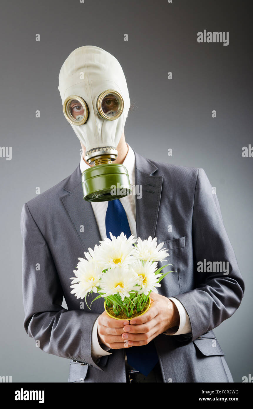Respirator gas mask concept flower hi-res stock photography and images ...
