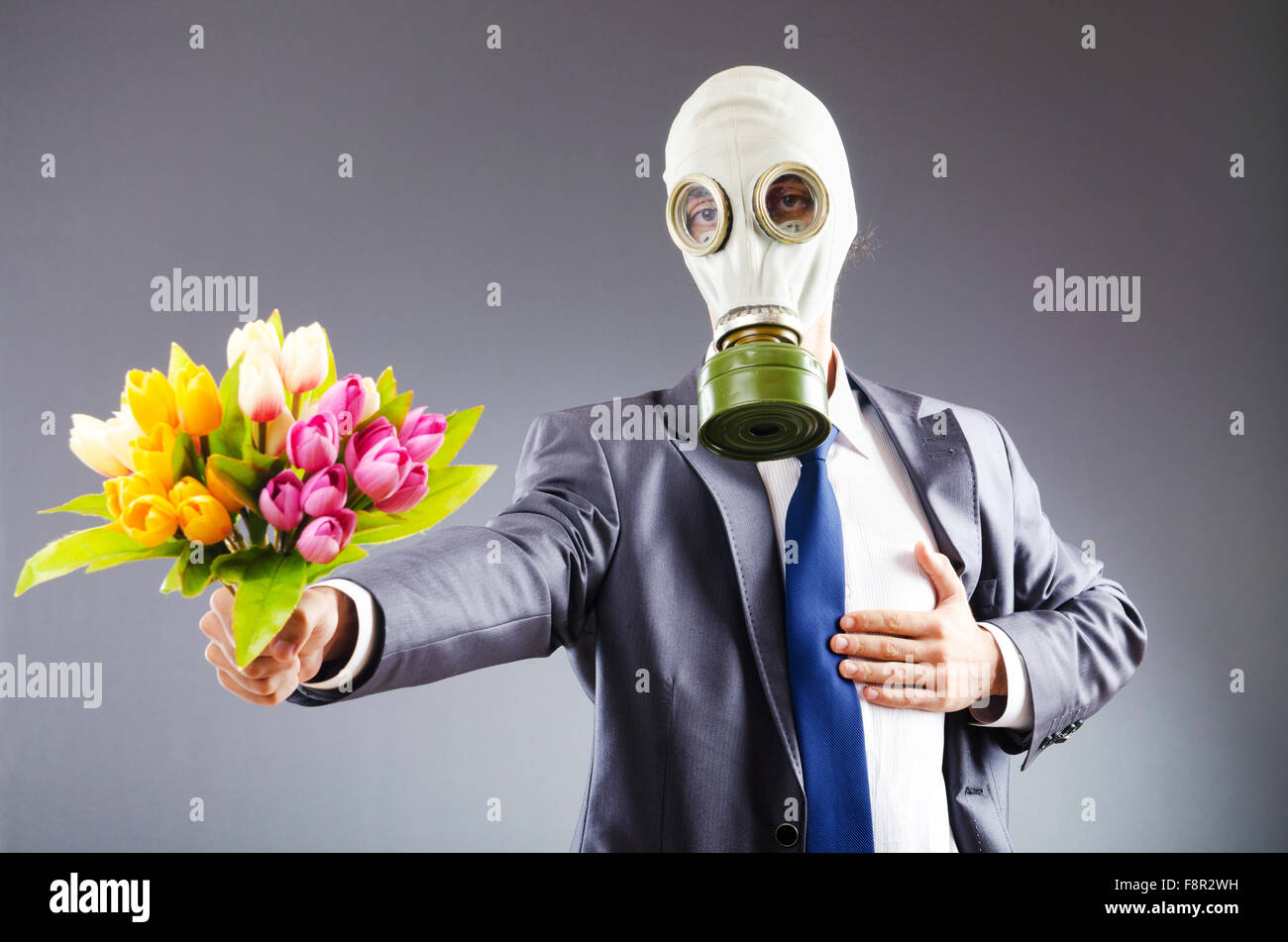 Respirator gas mask concept flower hi-res stock photography and images ...