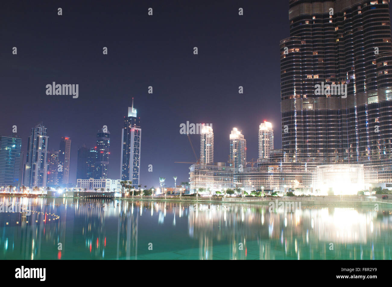 Dubai view at night time Stock Photo - Alamy