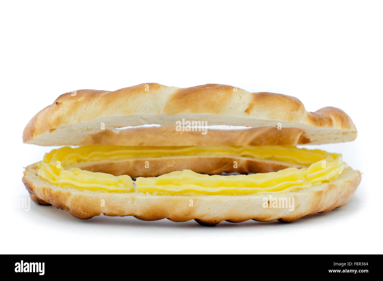 close-up of one bagel cut Stock Photo - Alamy