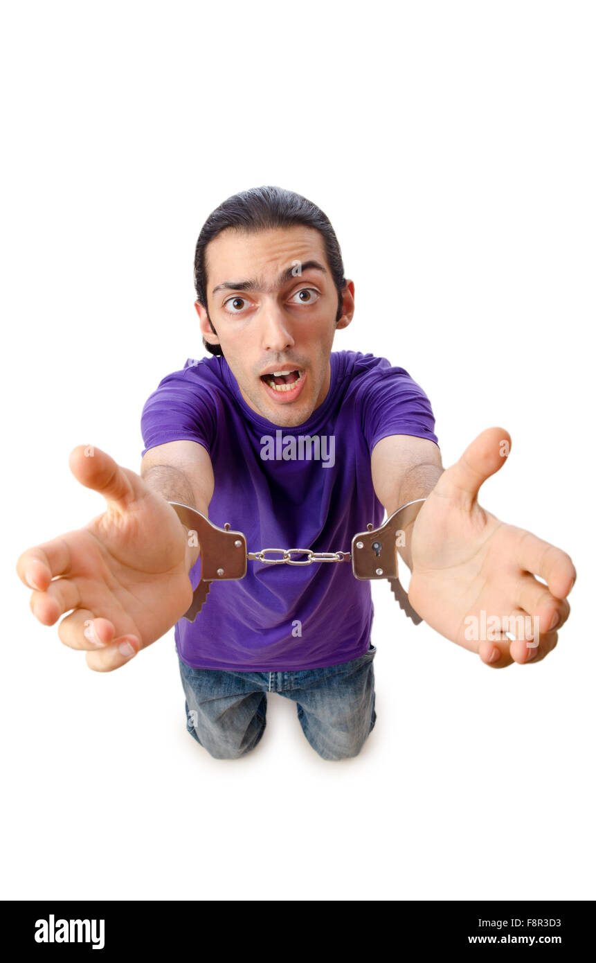 Man arrested for his crimes Stock Photo - Alamy