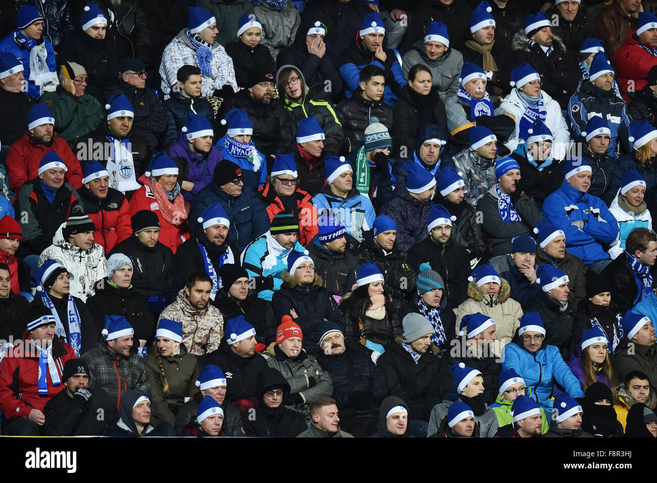 Liberec, Czech Republic. 10th Dec, 2015. Liberec fans are seen during ...