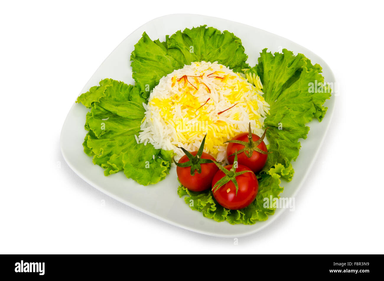 Plain rice served in the plate Stock Photo - Alamy