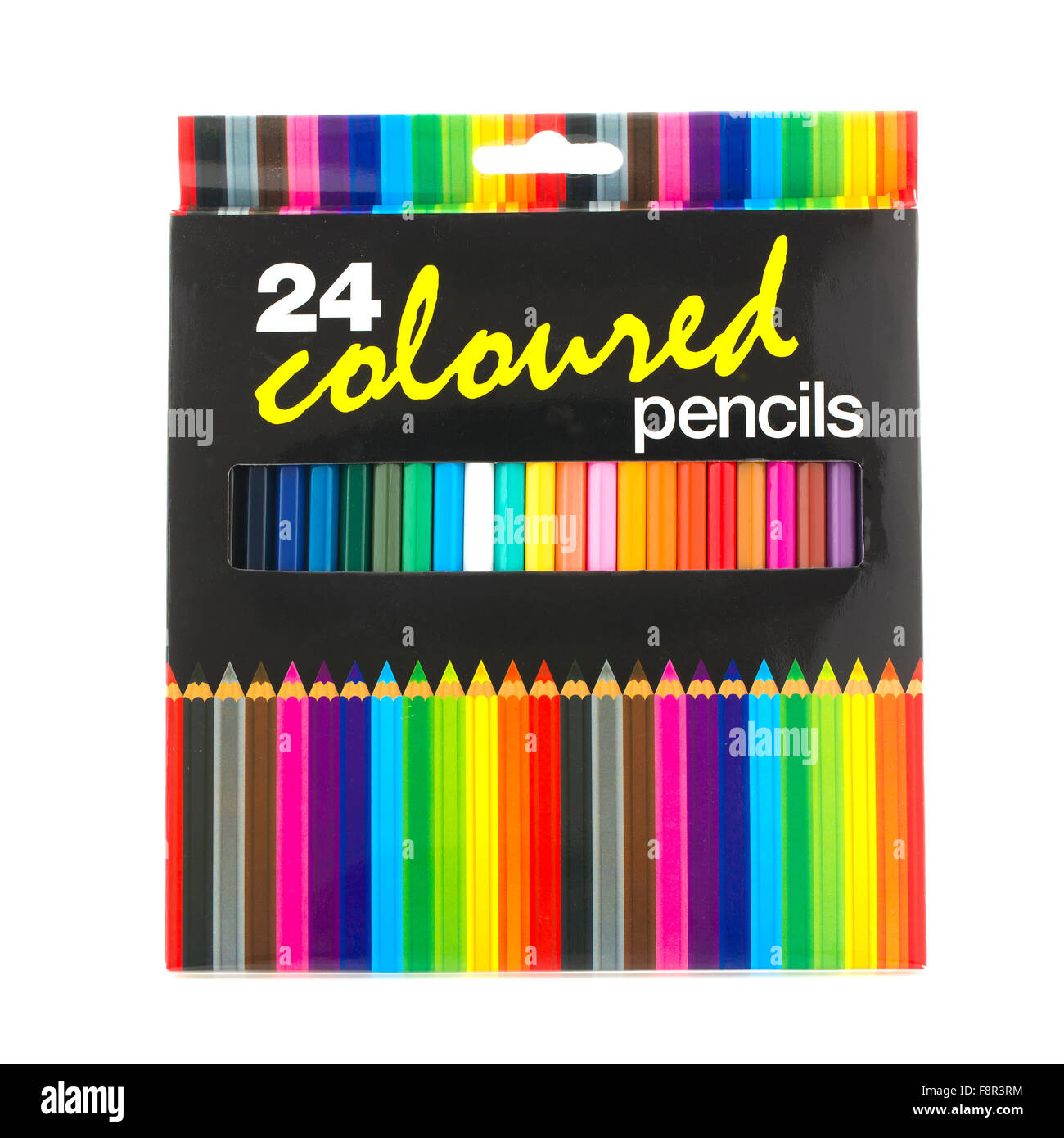 Pack of Colouring pencils on white background Stock Photo - Alamy