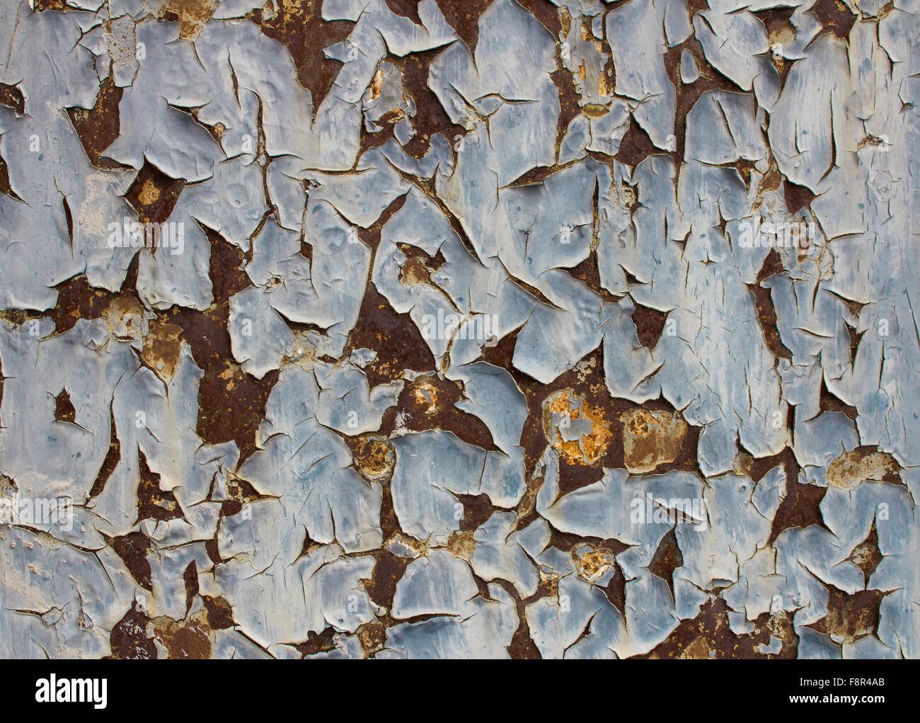 Rusty panel with peeling blue paint Stock Photo - Alamy