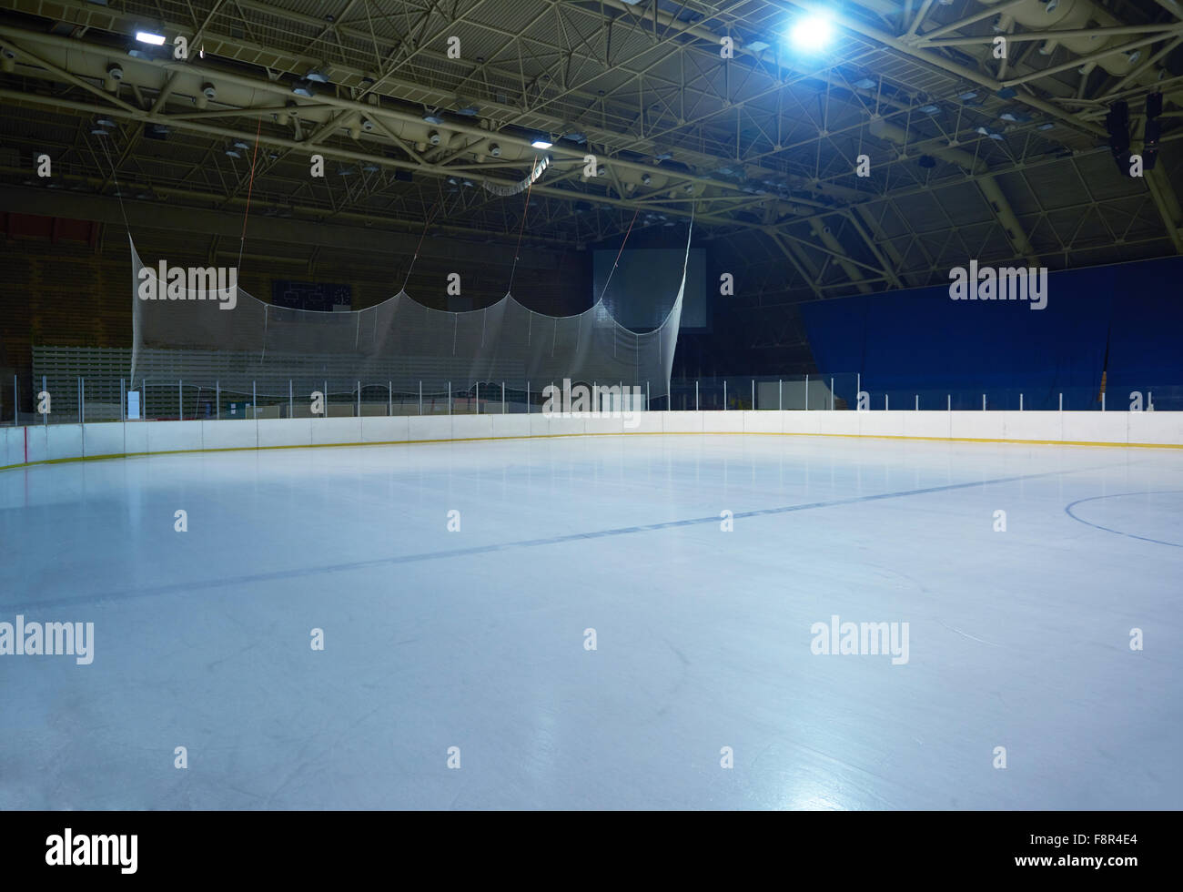empty ice rink, hockey and skating arena indoors Stock Photo - Alamy