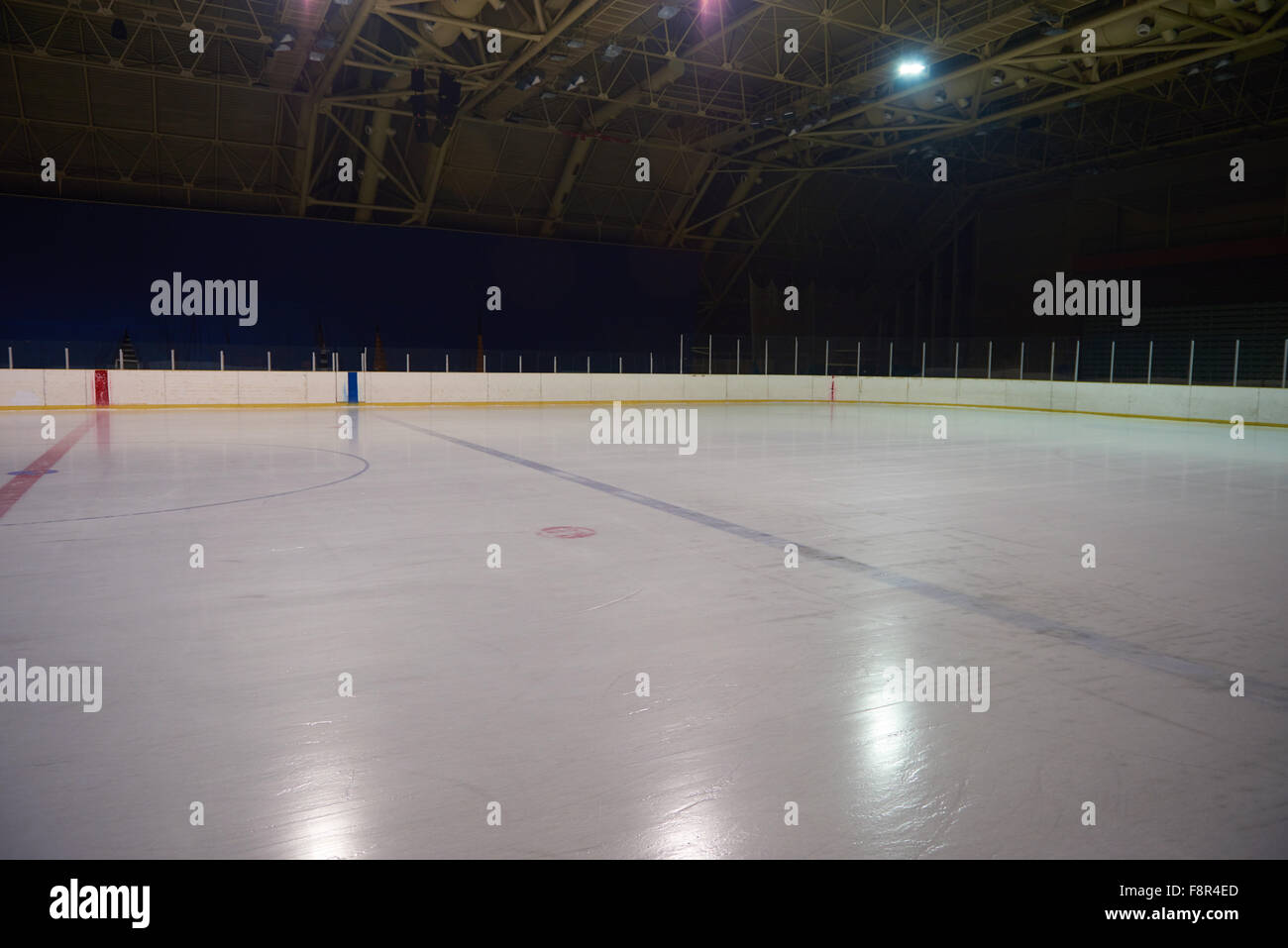 empty ice rink, hockey and skating arena indoors Stock Photo - Alamy