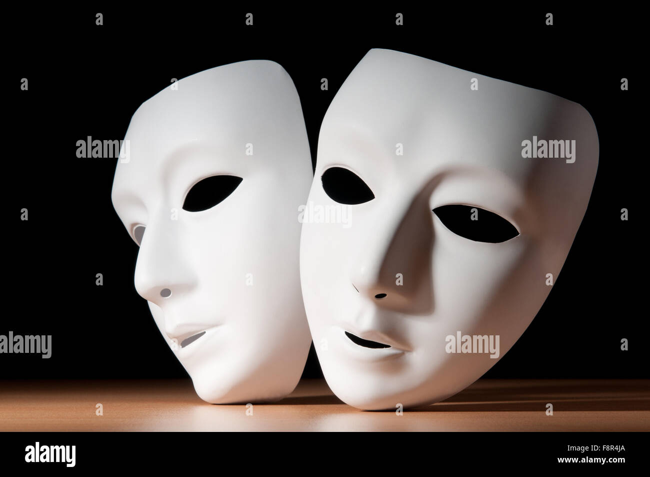 Masks with theatre concept Stock Photo - Alamy