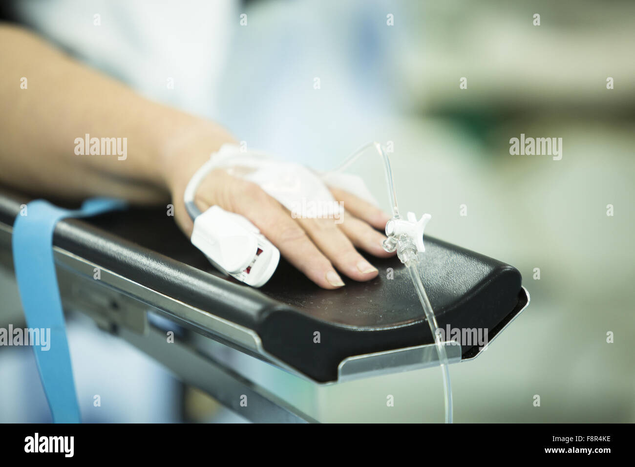 Patient hand immobilized in hospital emergency surgery emergency ...