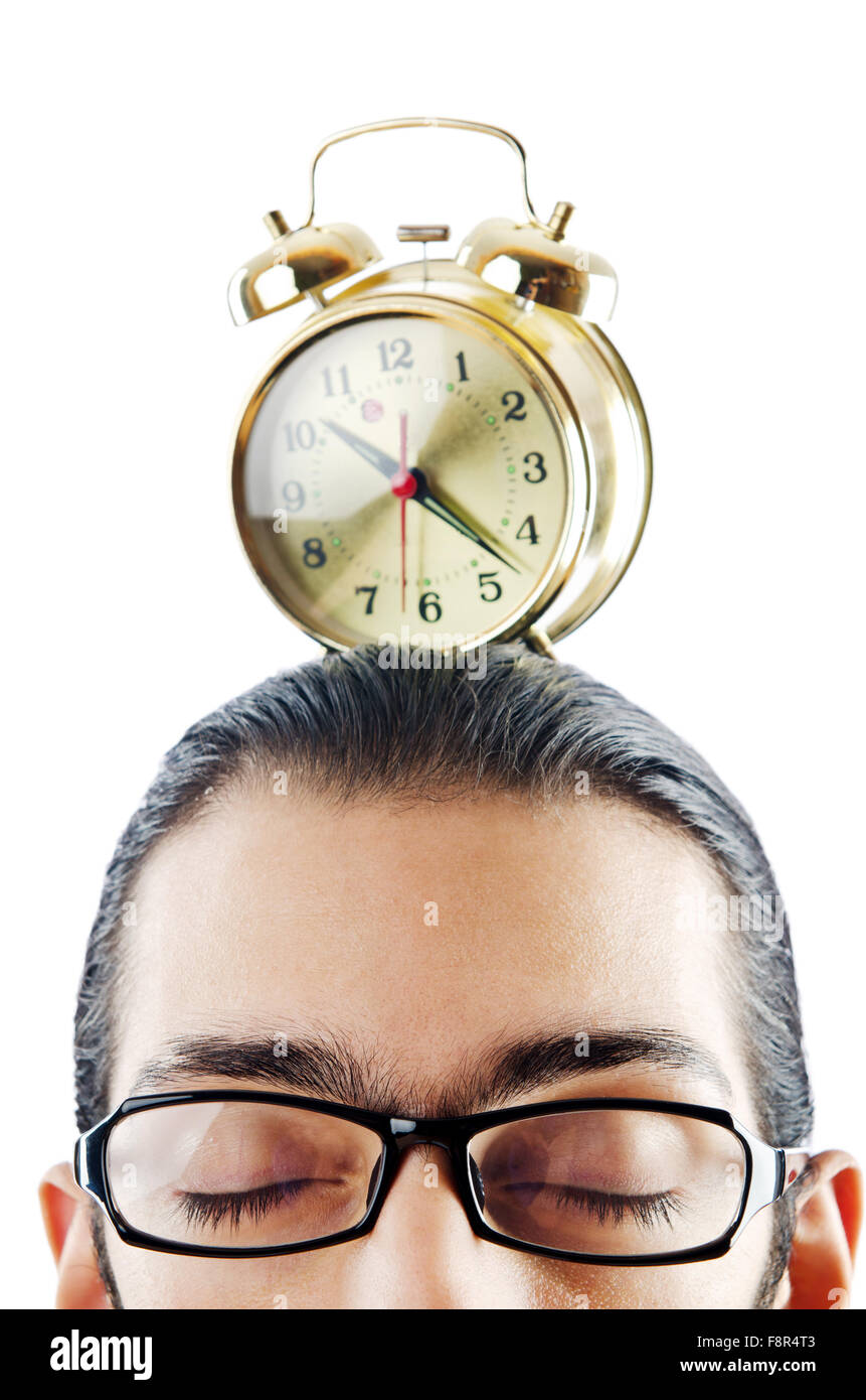 Concept with businessman missing deadline Stock Photo - Alamy