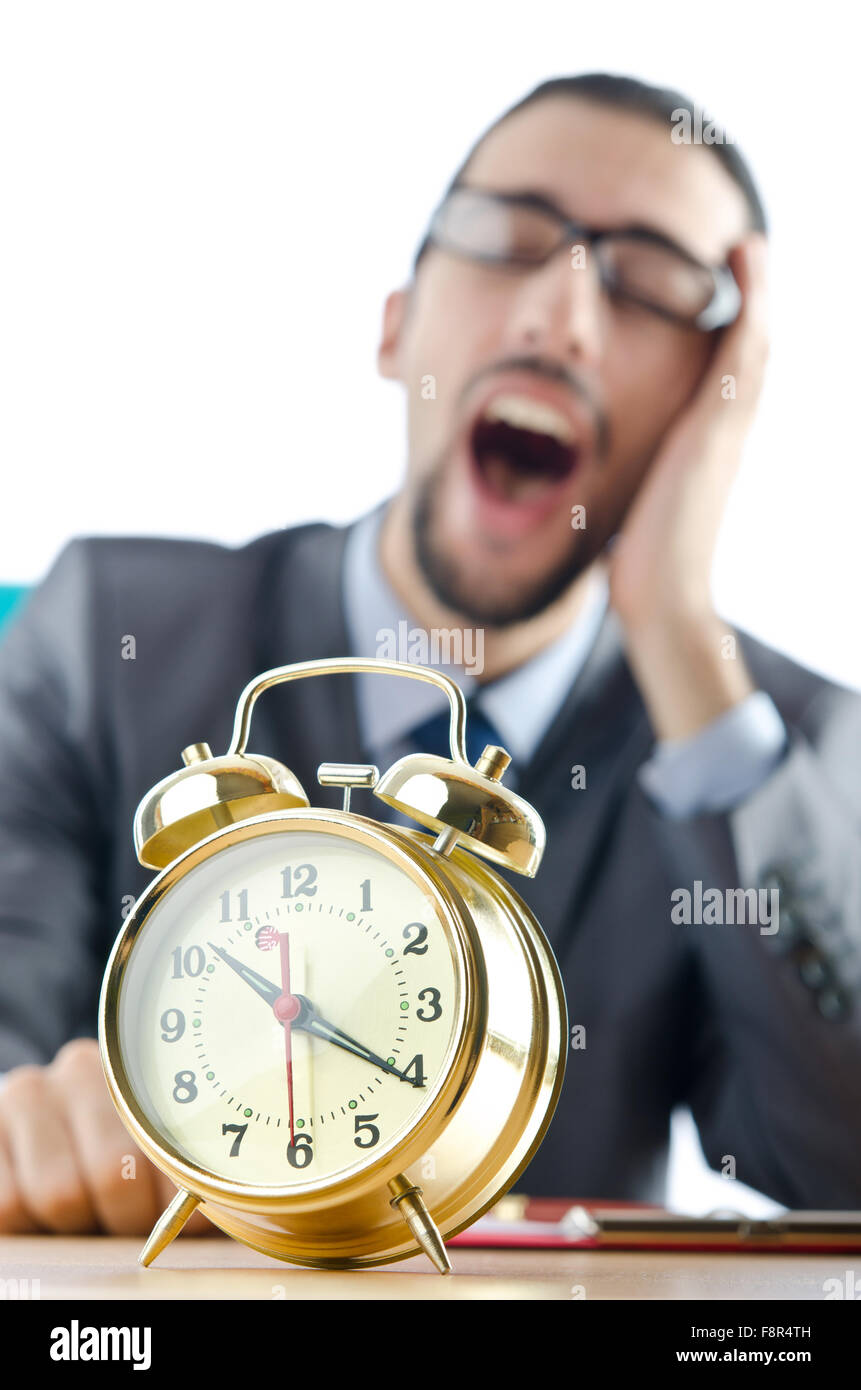 Concept with businessman missing deadline Stock Photo - Alamy