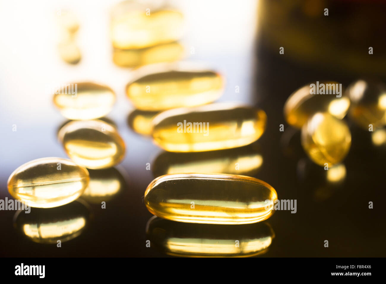 Cod liver fish oil omega 3, 6 and 9 capsules health food supplements ...