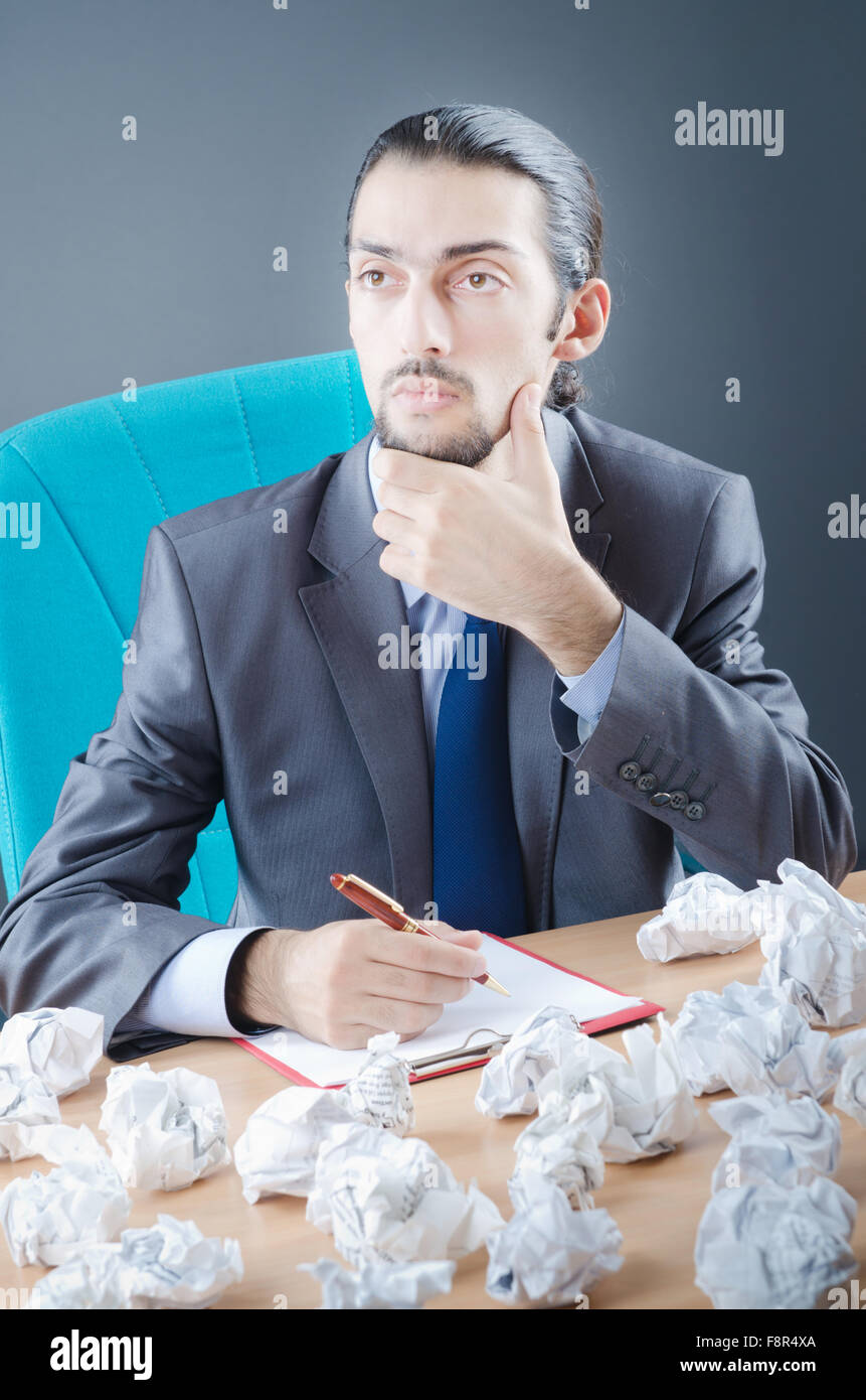 Person throwing lot crumpled paper hi-res stock photography and images ...